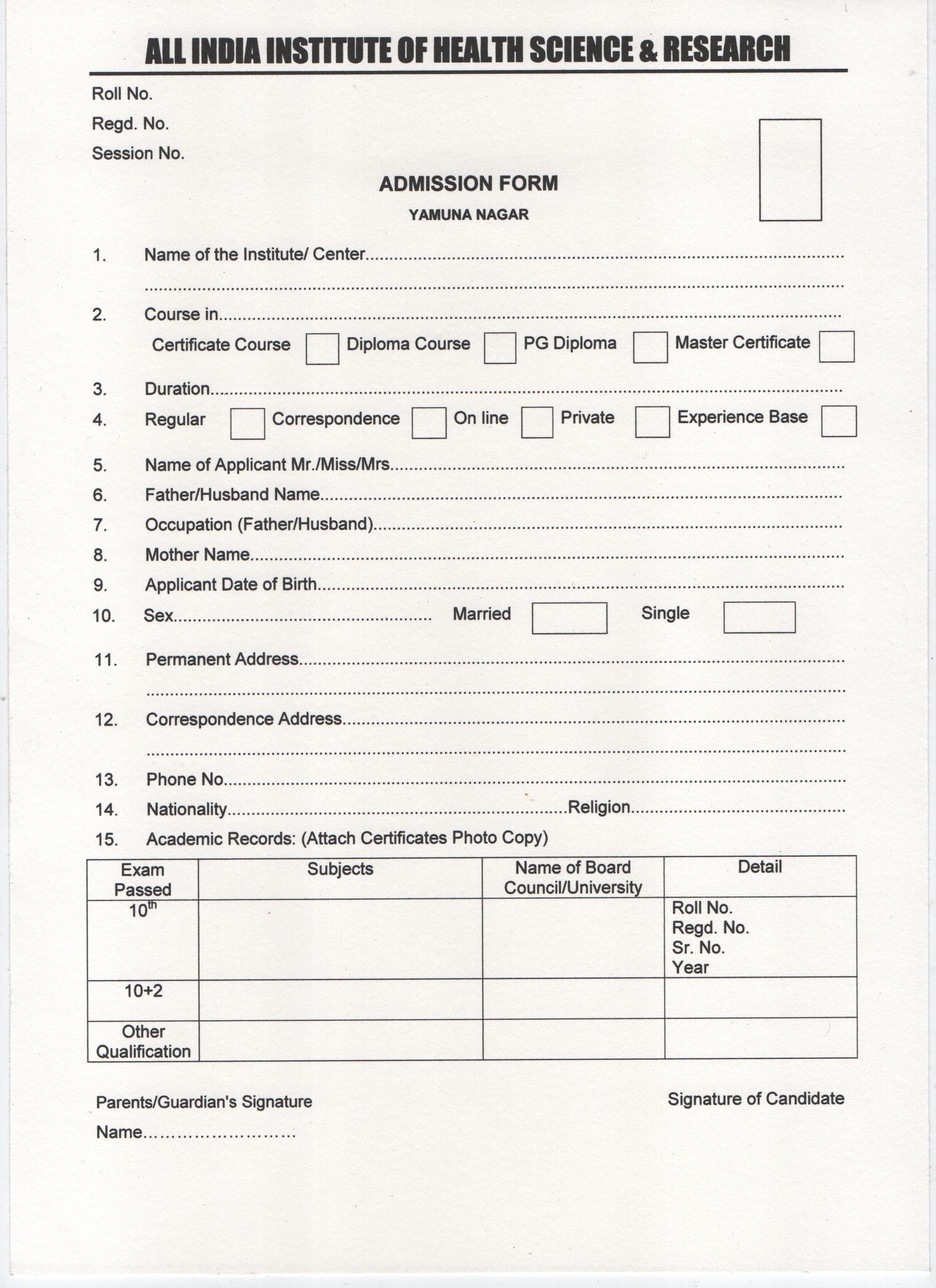 ALL INDIA INSTITUTE OF HEALTH SCIENCE & RESEARCH